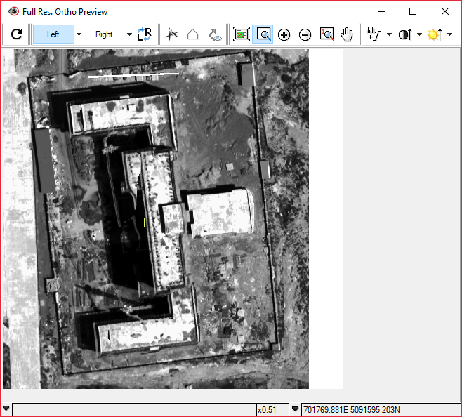 Using the Full Res. Ortho Preview window
